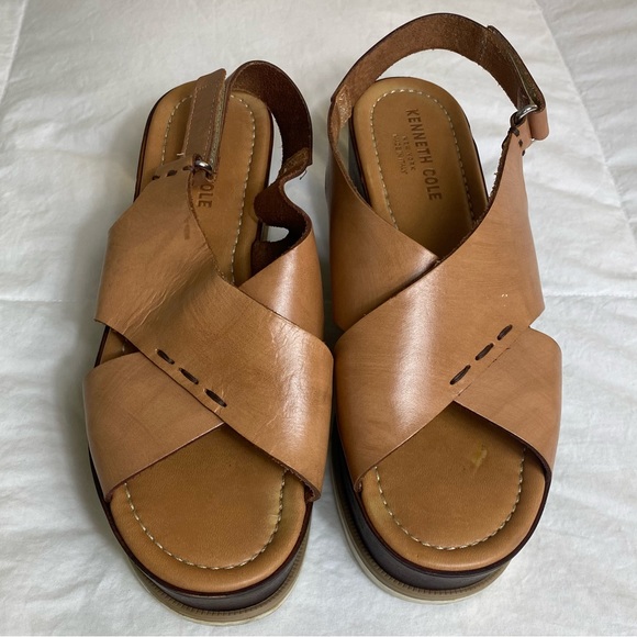 Kenneth Cole | Shoes | Kenneth Kole New York Brown Leather Platform ...